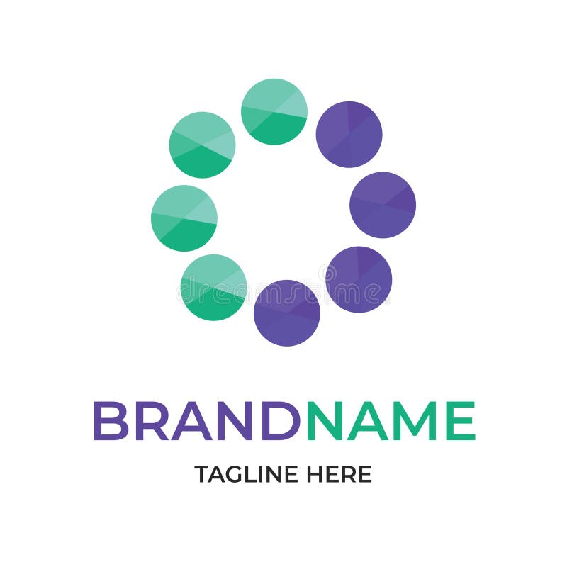 Circle Dotted Modern Logo Icon Stock Illustration - Illustration of ...