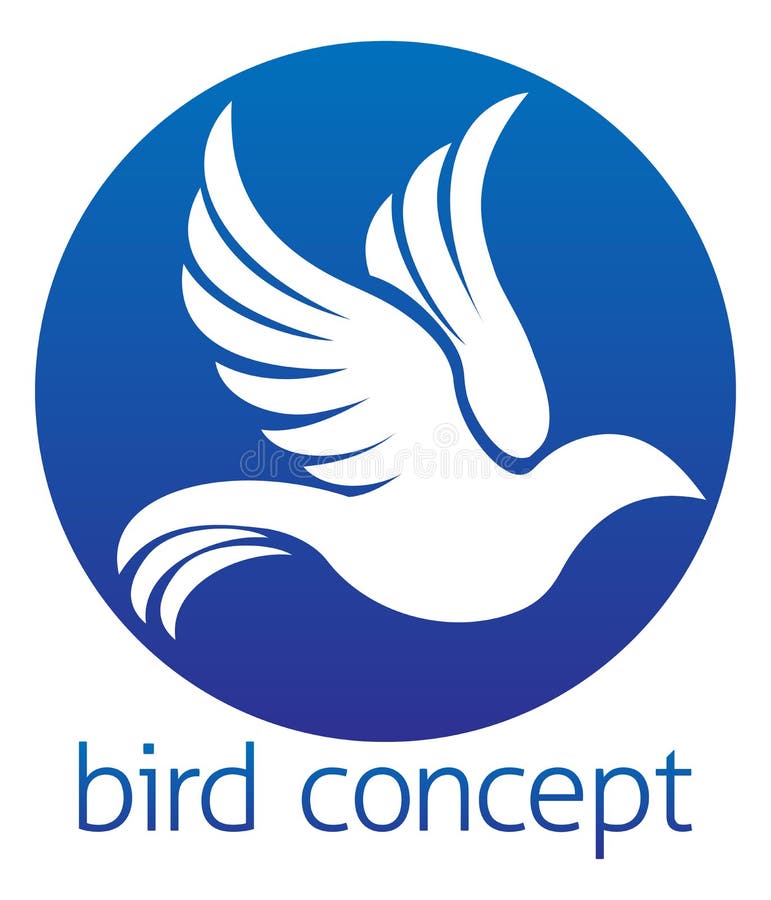 Circle dove concept design stock vector. Illustration of insignia ...