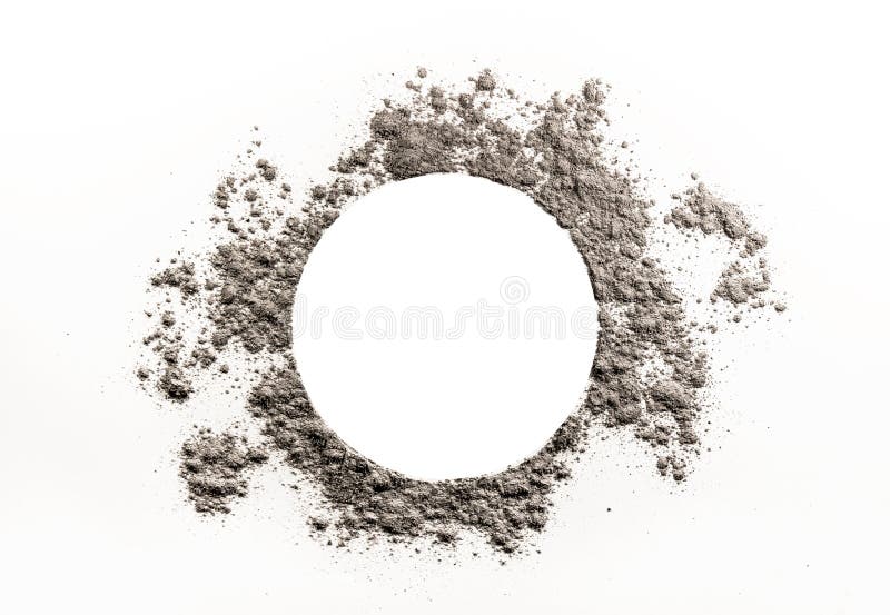 Circle Drawing in Grey Dust, Ash Cloud Stock Photo - Image of geometry ...