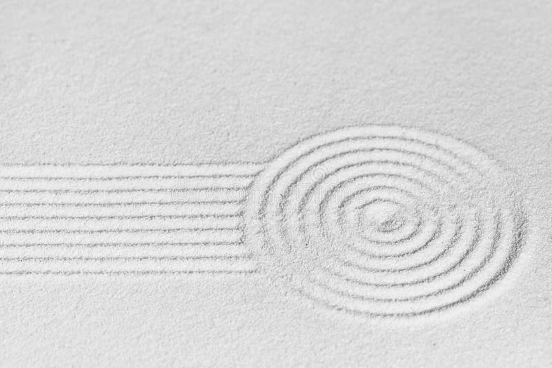 Circle Drawn on Sand of Japanese Rock-garden Stock Photo - Image of ...