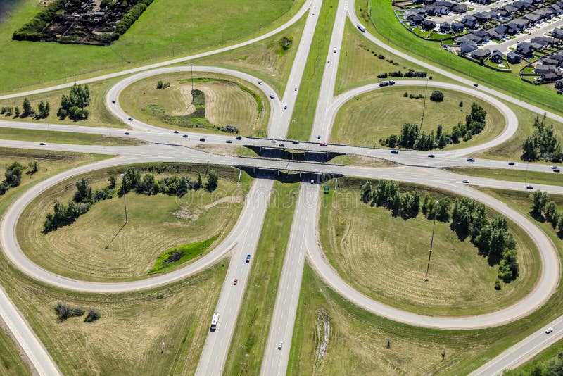 Circle Drive & Highway 16 Aerial Stock Image - Image of clear, circle ...