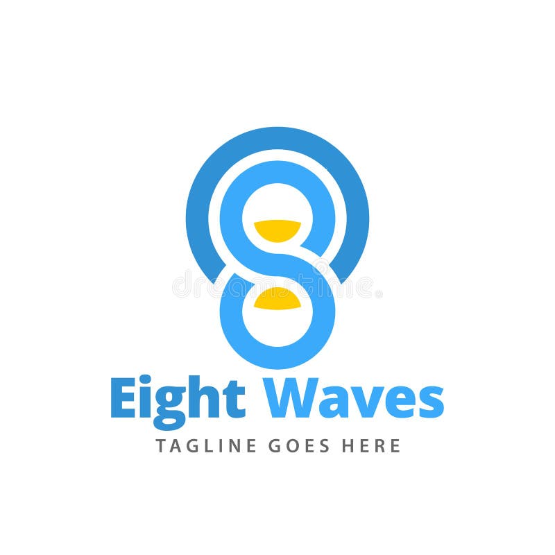 Circle Eight Infinity Waves Logos Design Vector Illustration Template ...