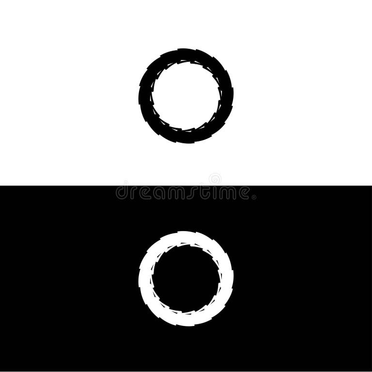 Circle Ellipse Vector Logo Design . Circle Creative Icon Logo Stock ...