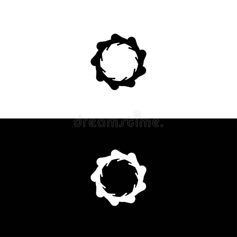 Circle Ellipse Vector Logo Design . Circle Creative Icon Logo Stock ...