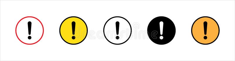 Circle Exclamation Icon Mark Yellow Stock Illustrations – 1,191 Circle ...