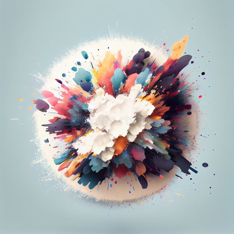 Circle Explosion with Soft Color Stock Illustration - Illustration of ...