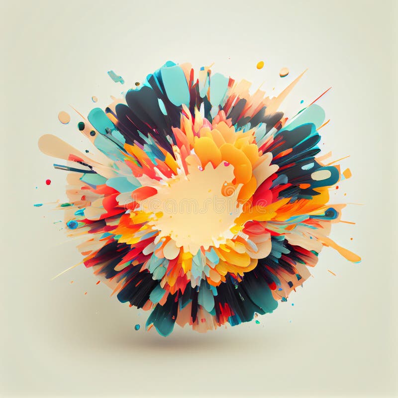 Circle Explosion with Soft Color Stock Illustration - Illustration of ...