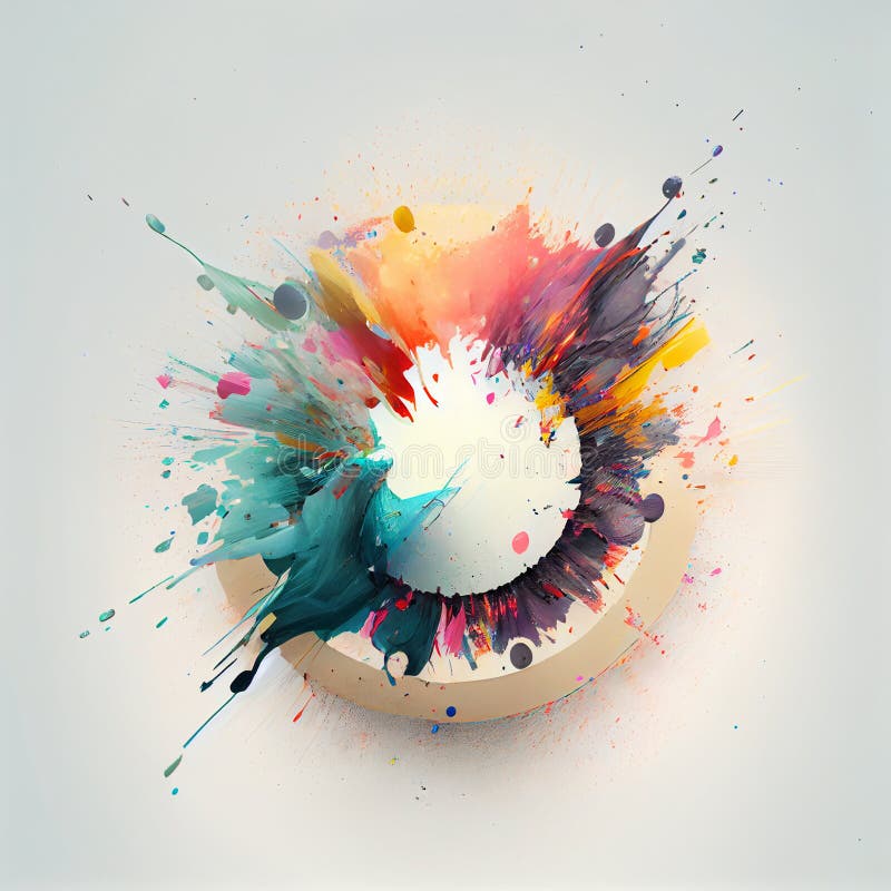 Circle Explosion with Soft Color Stock Illustration - Illustration of ...