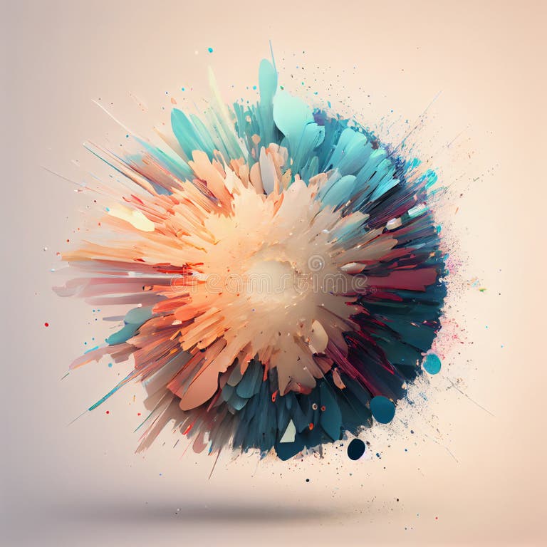 Circle Explosion with Soft Color Stock Illustration - Illustration of ...