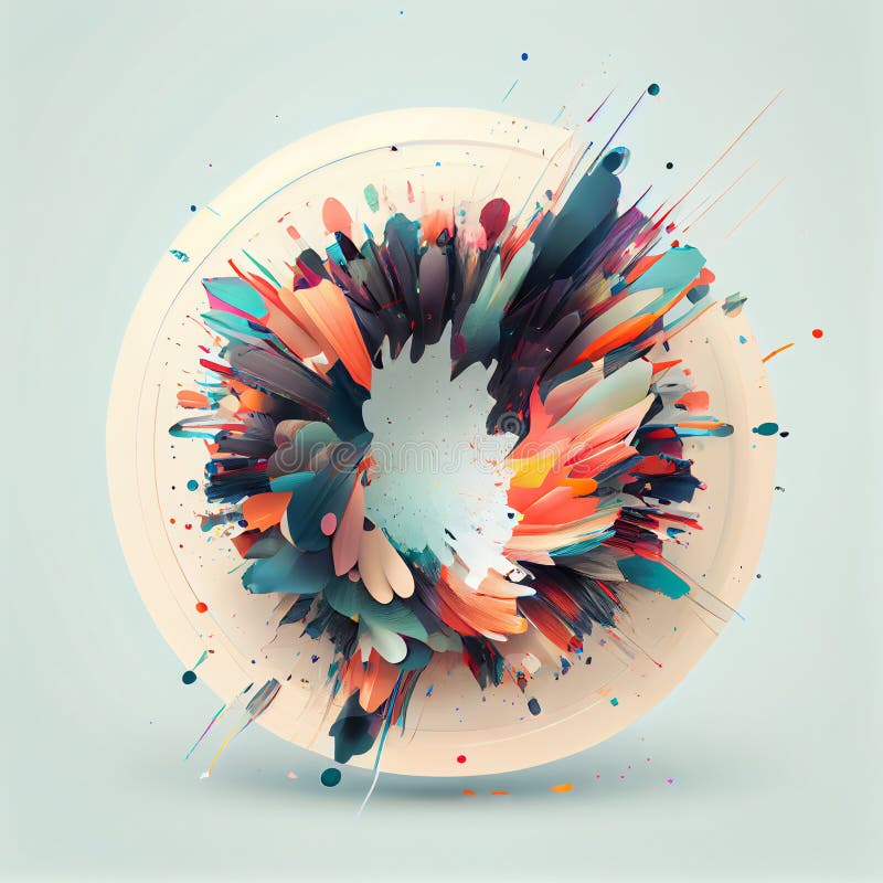 Circle Explosion with Soft Color Stock Illustration - Illustration of ...