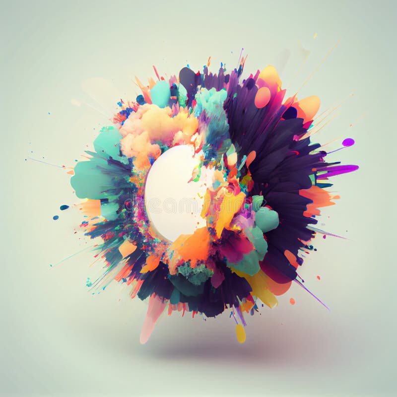Circle Explosion with Soft Color Stock Illustration - Illustration of ...