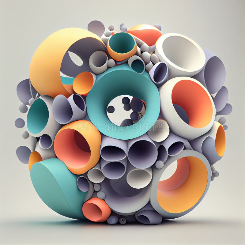 Circle Explosion with Soft Color Stock Illustration - Illustration of ...