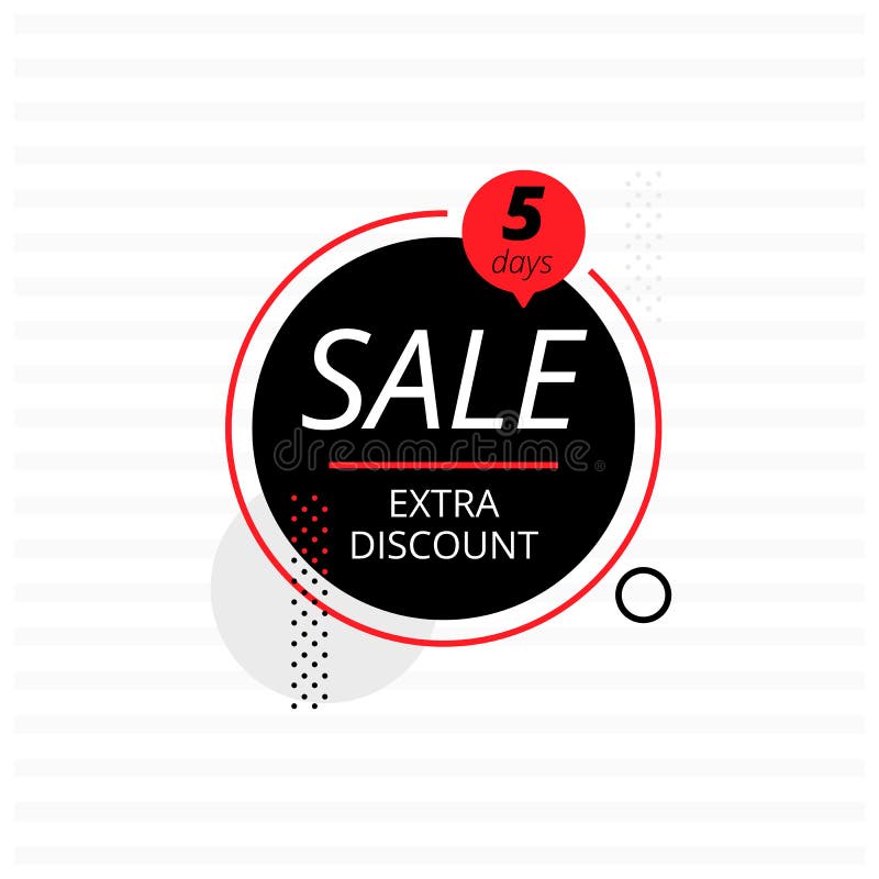 Circle with Extra Discount Writing Stock Vector - Illustration of ...