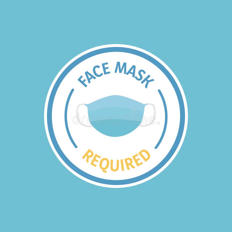 Circle Face Mask Required Design Template Vector Stock Illustration ...