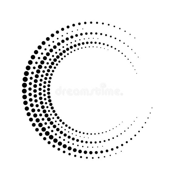 Circle Fading Boarder. Black Circular Border with Effect Halftone ...