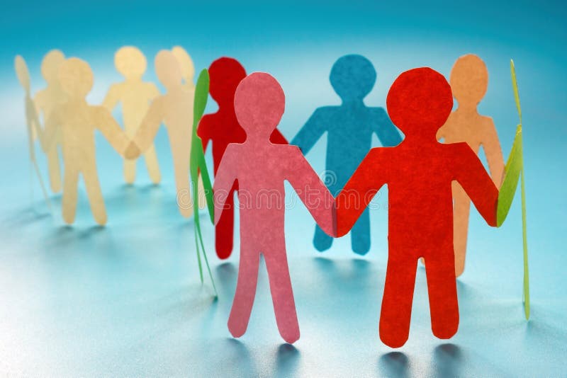 A Circle of Figurines of Different Colors and Figurines of the Same ...