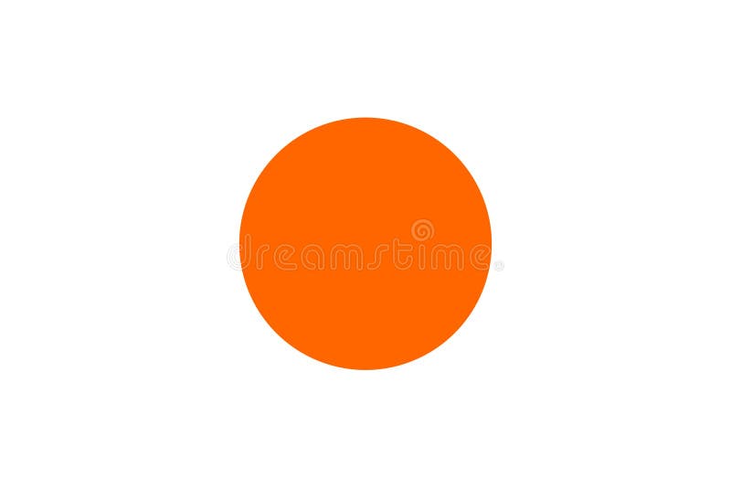 Orange Circle on White Background Stock Illustration - Illustration of ...