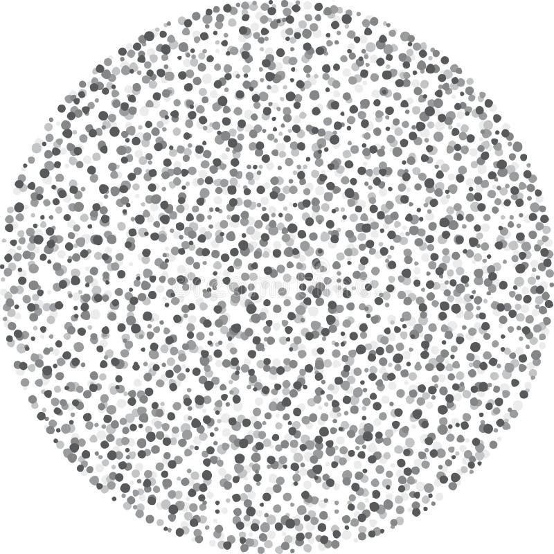 Circle Filled with Small Dots, Gray Stock Illustration - Illustration ...