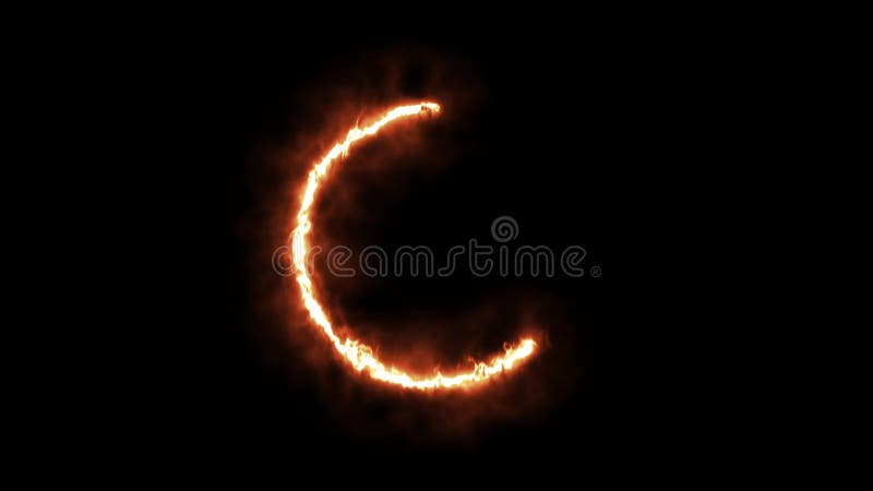 Circle Fire Frame Isolated on Black Background Stock Footage - Video of ...