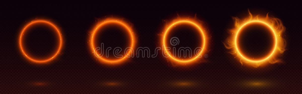 Circle Fire Transparent Background Png Stock Illustrations – 337 Circle ...