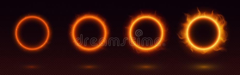 Circle Fire Transparent Background Png Stock Illustrations – 337 Circle ...