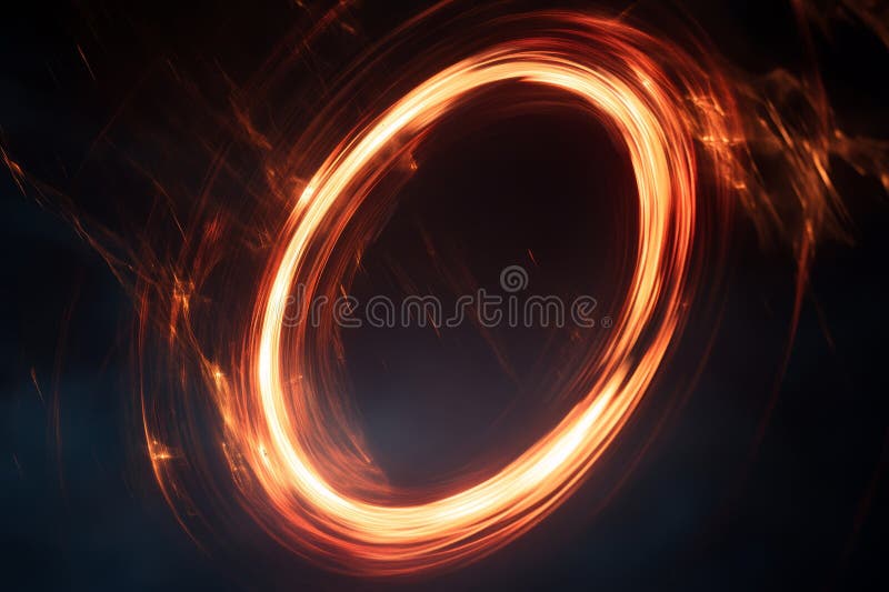 A Circle of Fire with a Hole in the Middle Stock Illustration ...