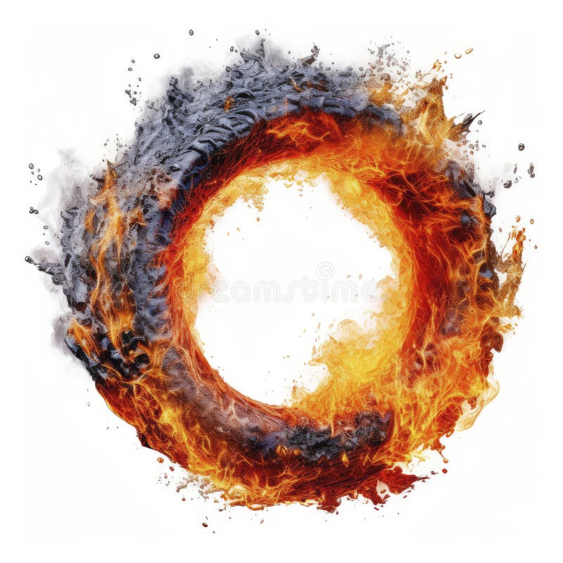 A Circle of Fire, Ring of Fire Stock Image - Illustration of round ...