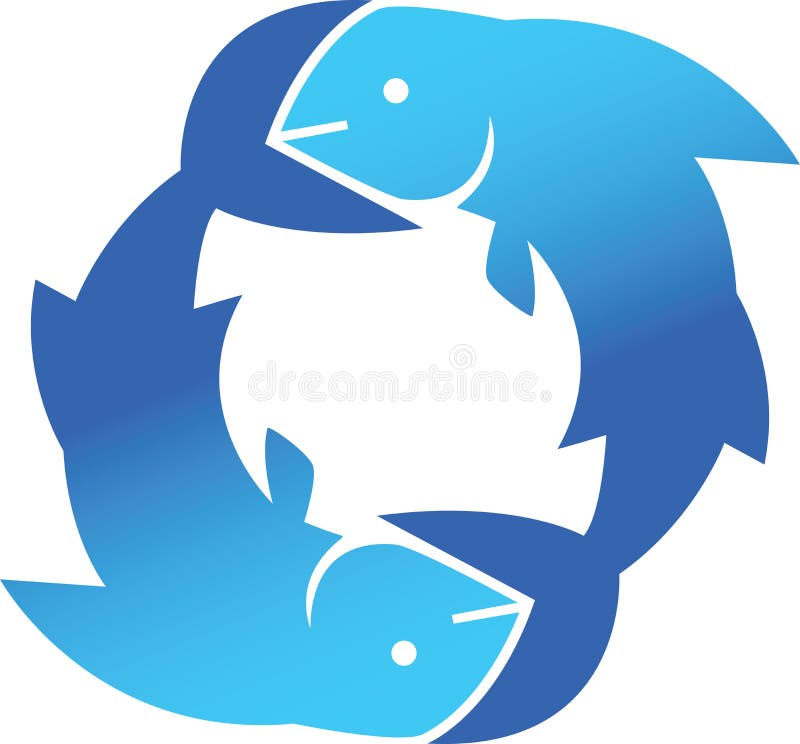 Circle Fish stock vector. Illustration of animated, cheerful - 18960742