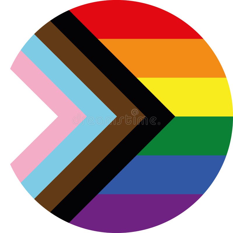 Circle Flag of the PROGRESSIVE PRIDE MOVEMENT Stock Vector ...
