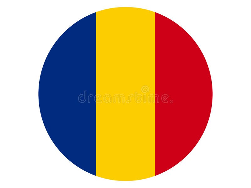 Circle Icon Vector Illustration Of Country Flag Of Romania Stock Vector ...