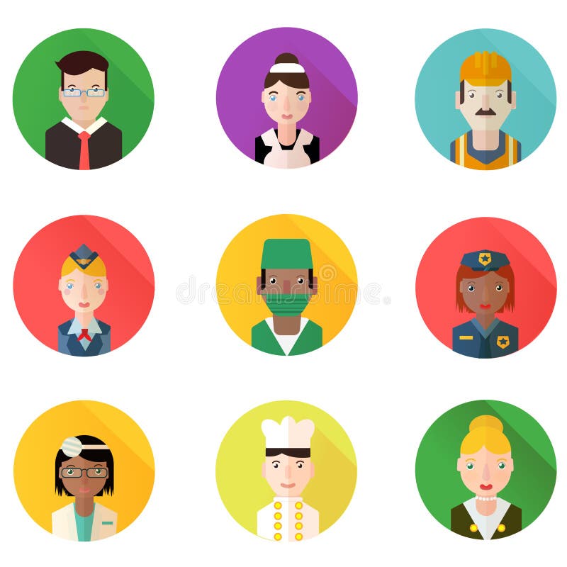 Professions Avatars Stock Illustrations – 2,709 Professions Avatars ...
