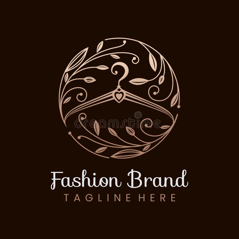 Circle Floral Fashion Store Hanger Logo Design Vector Stock ...