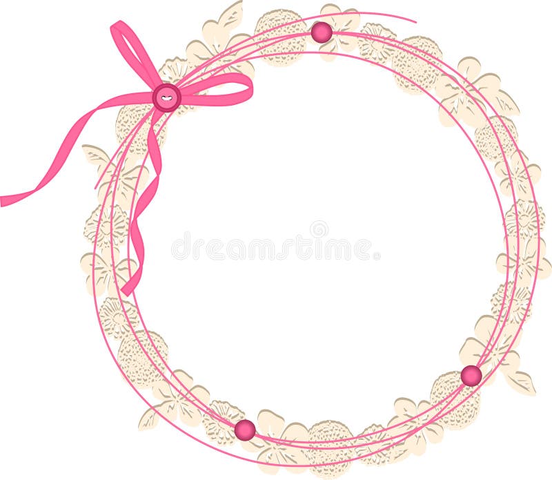 Circle Floral Frame stock illustration. Illustration of occasions ...