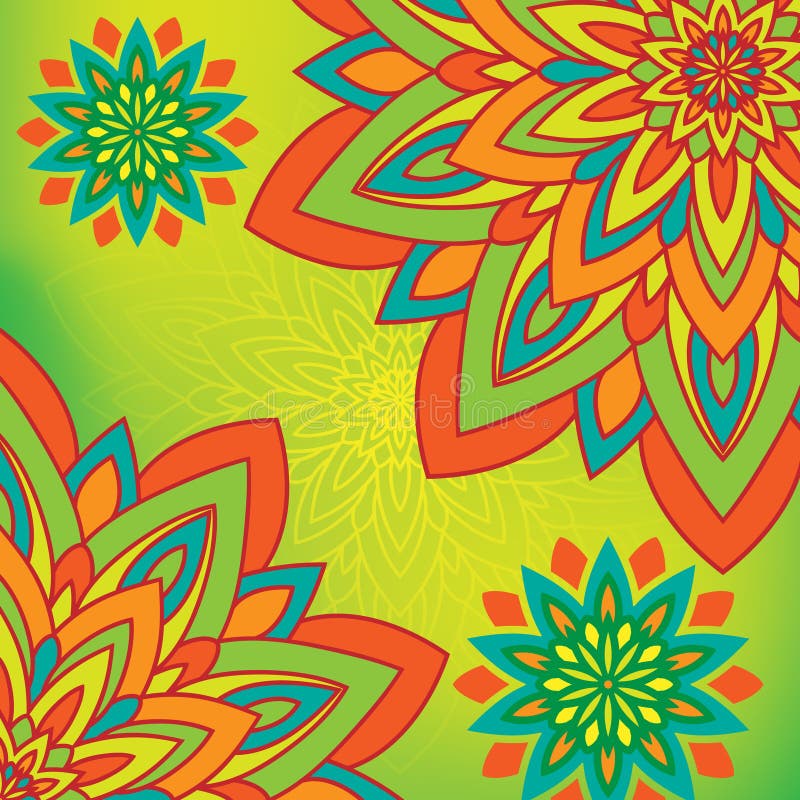 Circle flowers stock illustration. Illustration of colorful - 49826679