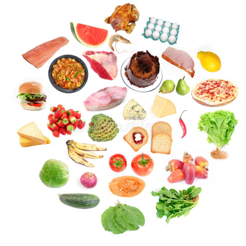 Food for a Balanced Diet in the Form of Circle. Stock Image - Image of ...