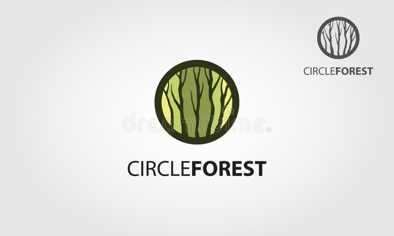 Forest Logo Symbol Stylized As Barcode. Stock Vector - Illustration of ...