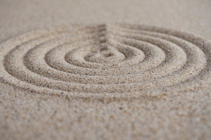 Circle Formation on Beach Sand with Customizable Space for Text Stock ...