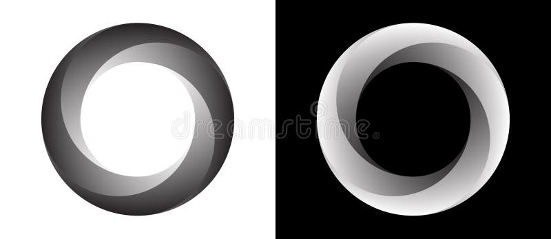Circle with Four Segments and Gradients. Logo or Icon for Any Project ...