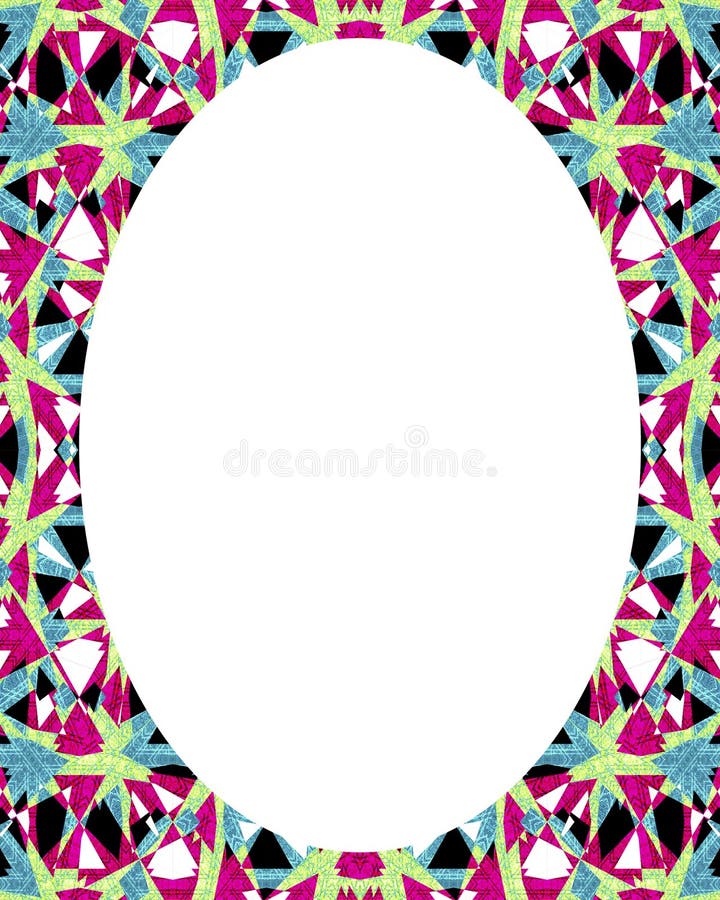 Circle Frame Background with Decorated Borders Stock Illustration ...