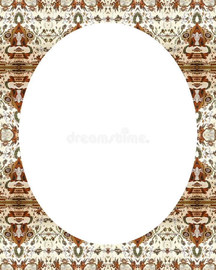 Circle Frame Background with Decorated Borders Stock Photo - Image of ...