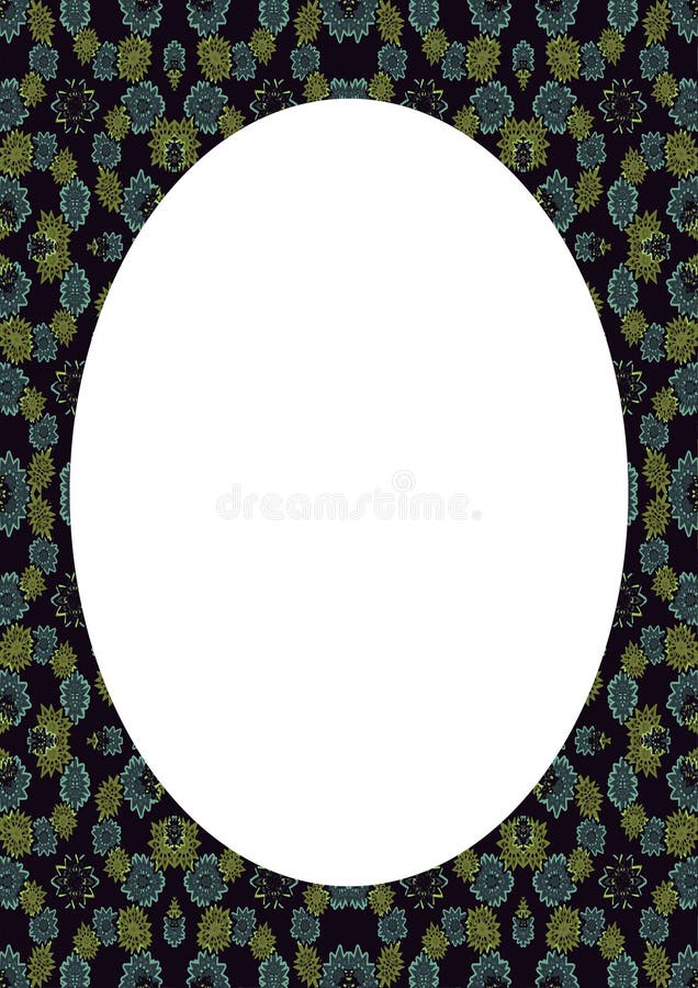Circle Frame Background with Decorated Borders Stock Illustration ...