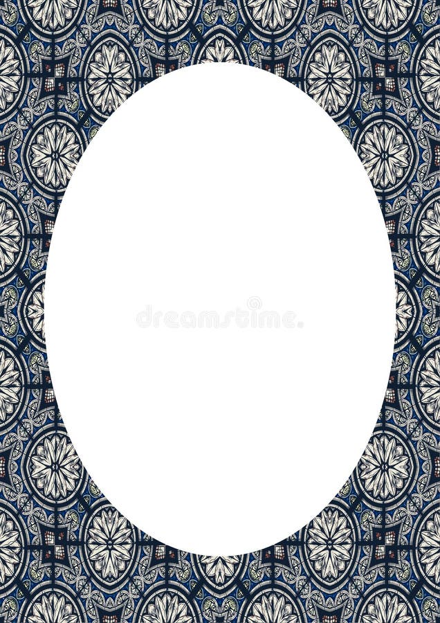 Circle Frame Background with Decorated Borders Stock Illustration ...
