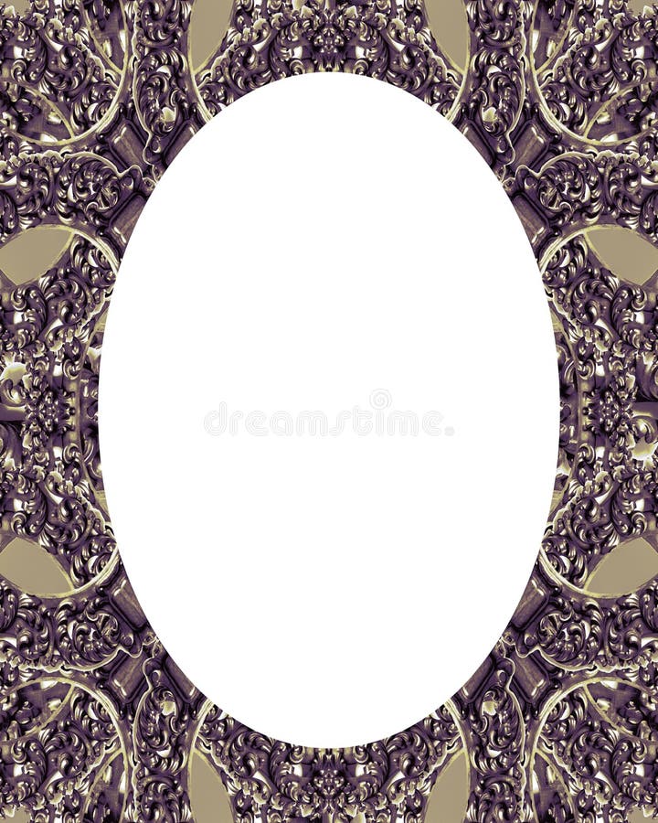 Circle Frame Background with Decorated Borders Stock Illustration ...
