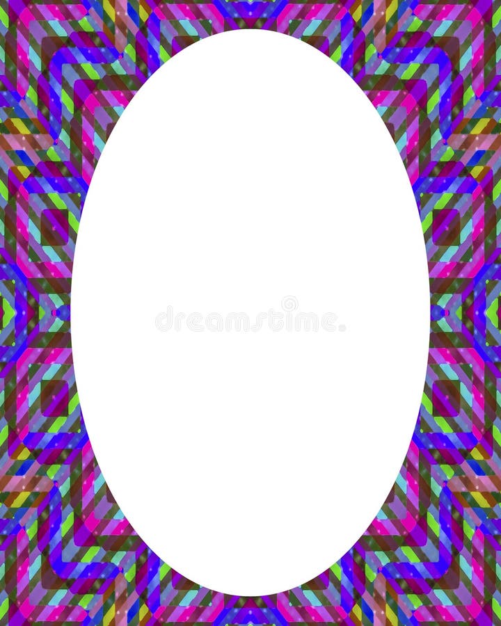 Circle Frame Background with Decorated Borders Stock Illustration ...