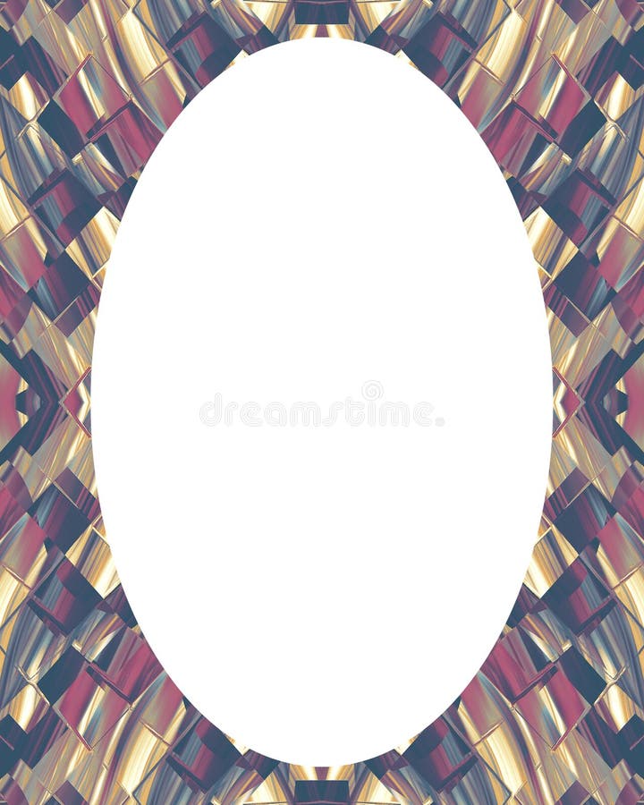 Circle Frame Background with Decorated Borders Stock Illustration ...