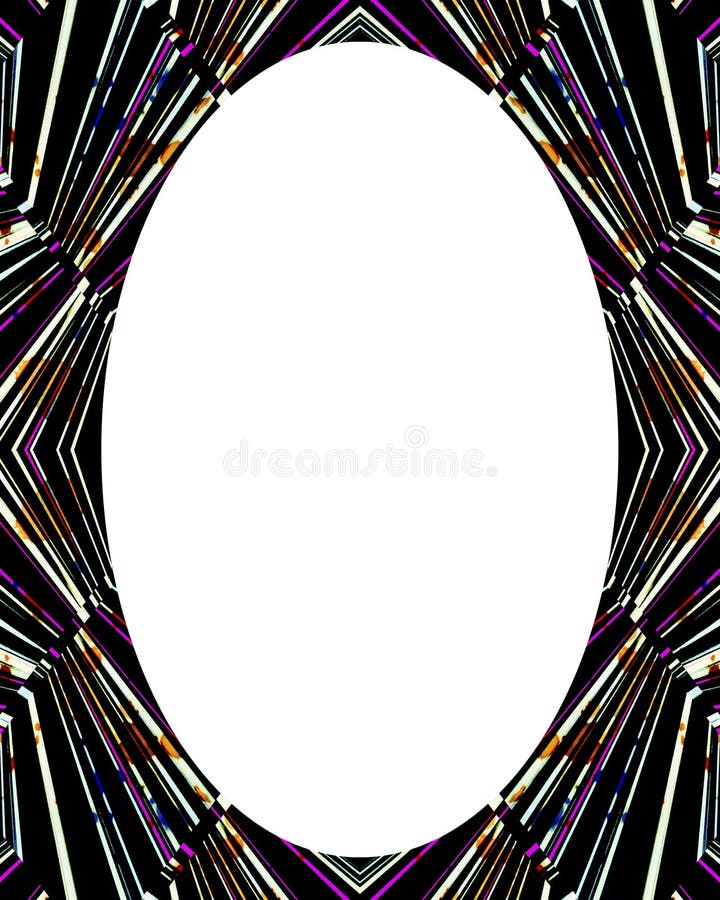 Circle Frame Background with Decorated Borders Stock Illustration ...