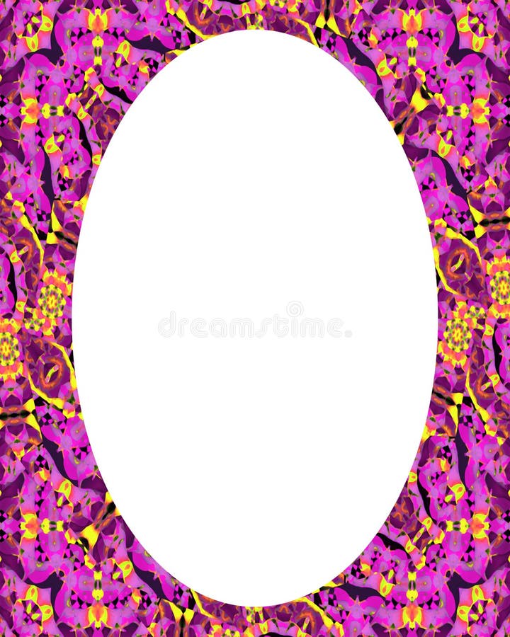 Circle Frame Background with Decorated Borders Stock Illustration ...