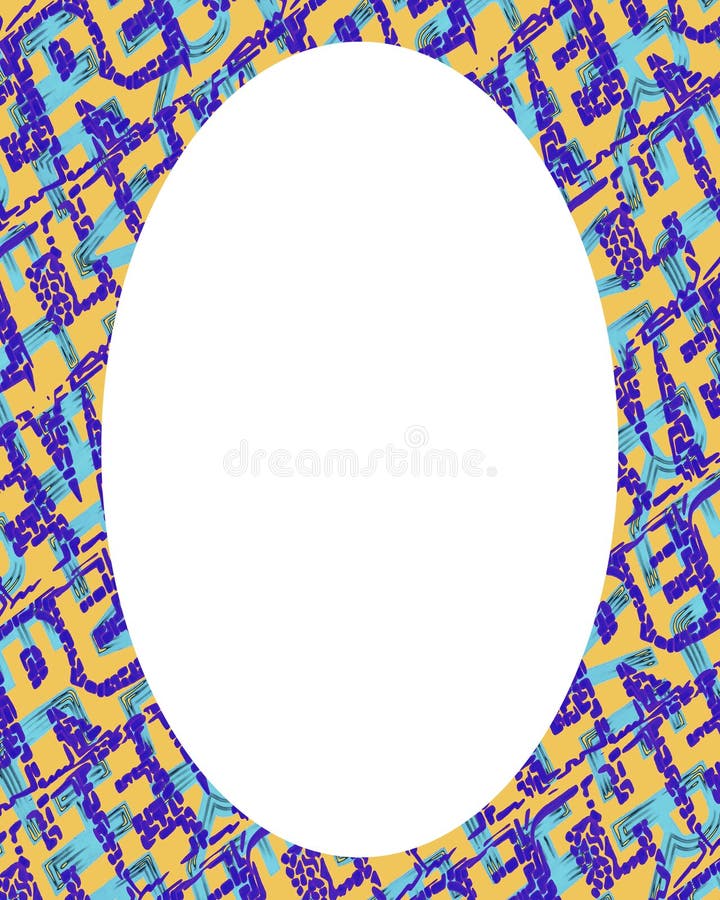 Circle Frame Background with Graphic Borders Stock Illustration ...