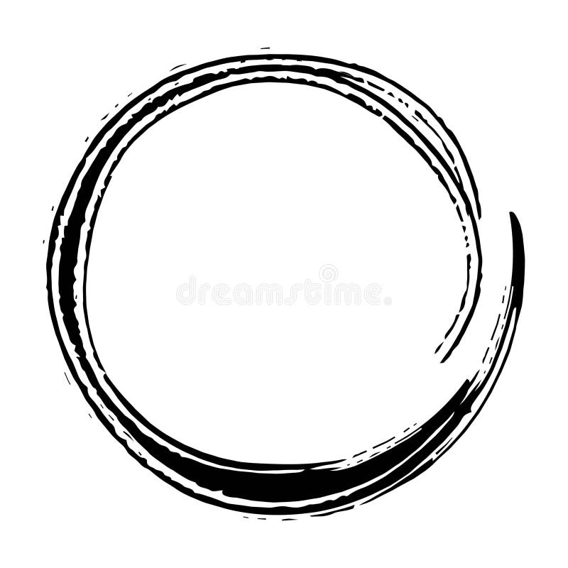 Circle Frame Border Grunge Background Shape Template for Decorative ...