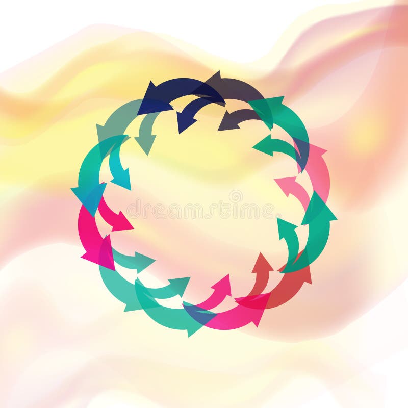 Circle Frame or Border Made of Arrow Symbols Stock Illustration ...